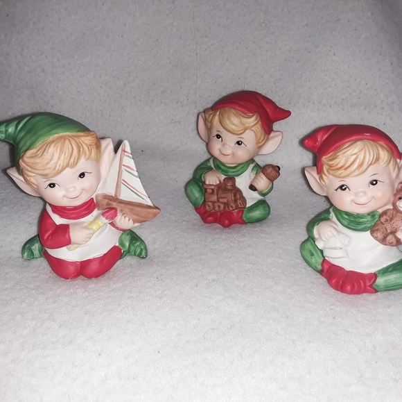 Homco | Holiday | Vintage Homco Christmas Elves Set Of 3 Retro | Poshmark